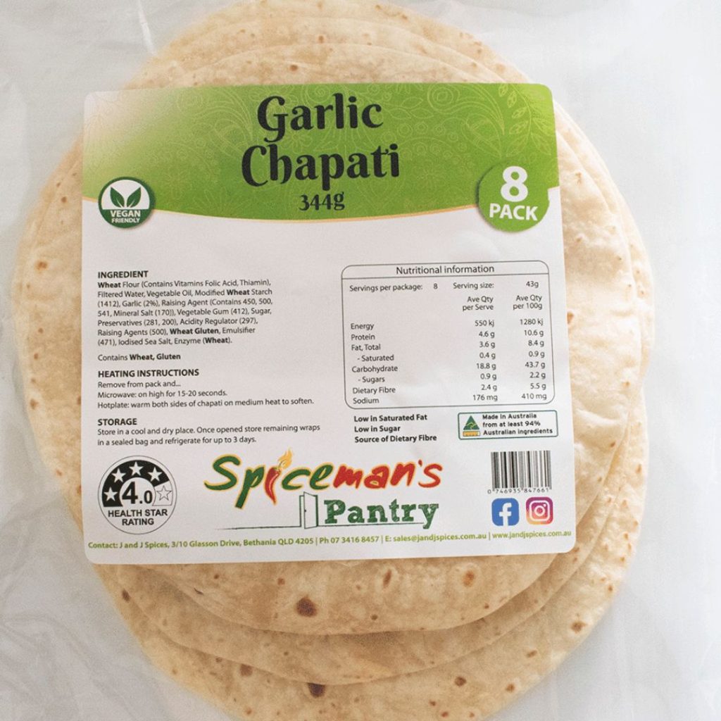 Garlic Chapati 8 Pack – The Spice Man